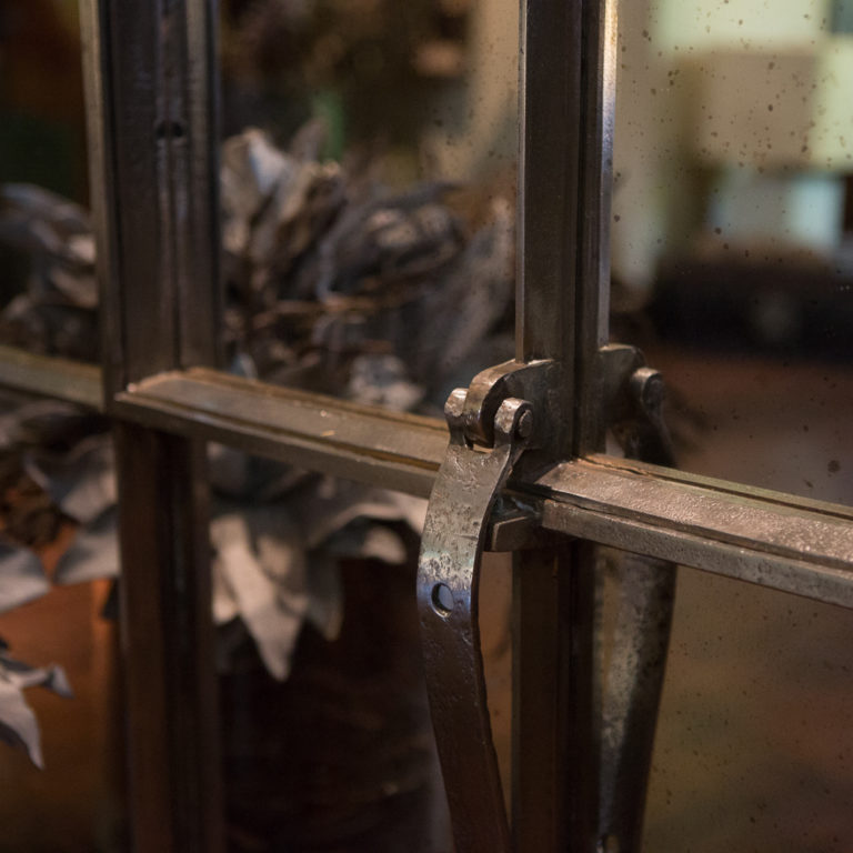 Antique Factory Tall Cast Iron Window Frame Mirror - Aldgate Home Ltd