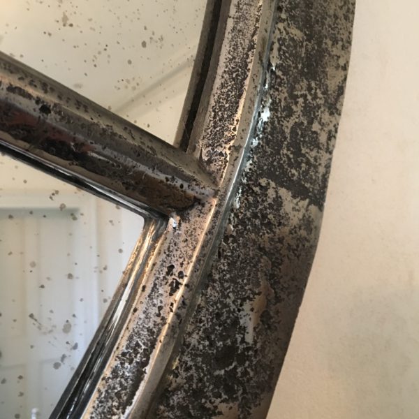 Polished Reclaimed Large Round Window Mirror - Aldgate Home Ltd